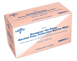 Sureprep No-Sting, Sureprep No-Sting protective barrier wipes